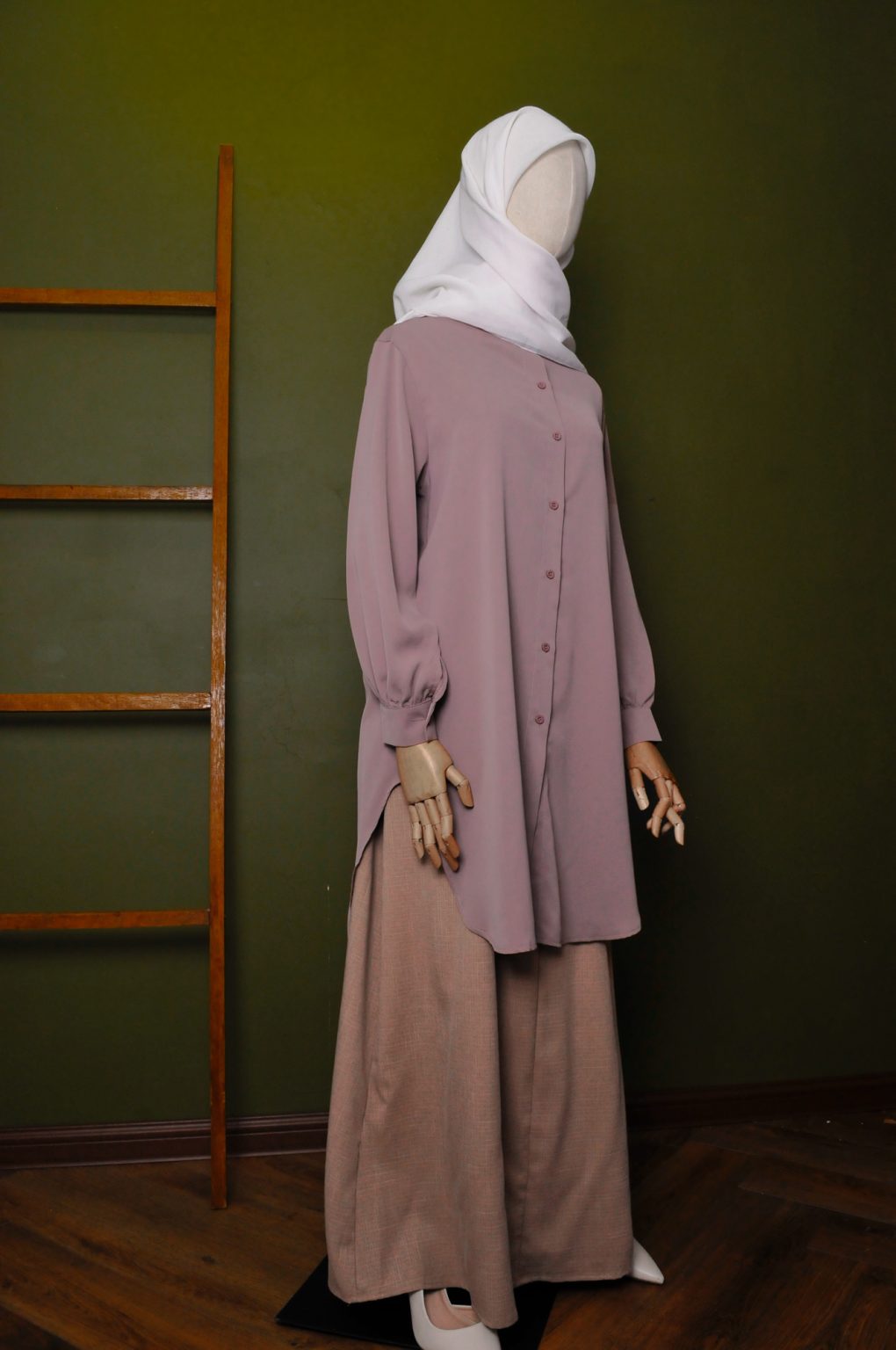 Blouse Labuh Muslimah Laila Long Tops In Turkish Rose – TUNAMEERA